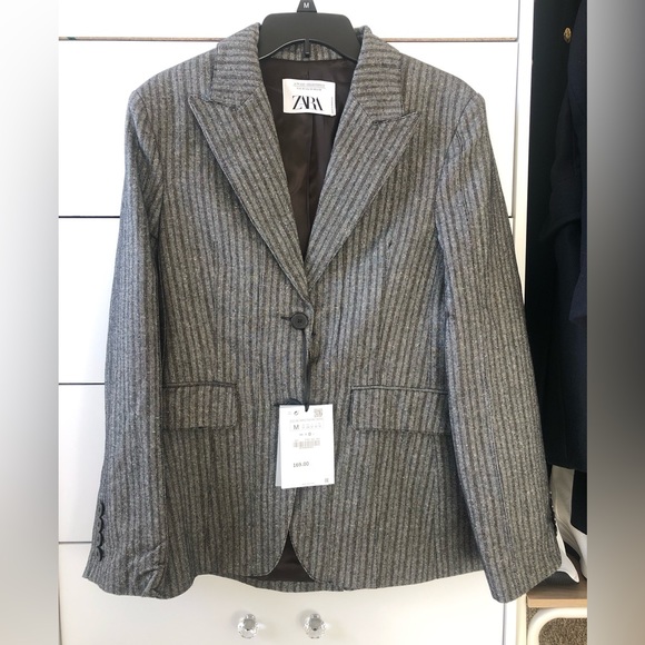 Zara | Jackets & Coats | Zara Limited Edition Wool Blend Blazer Jacket ...